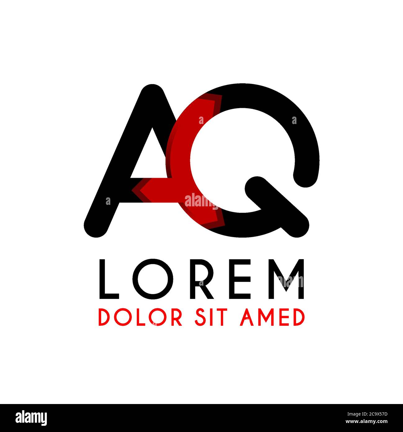 AQ Letter black logo with gradient arrow Stock Vector Image & Art - Alamy