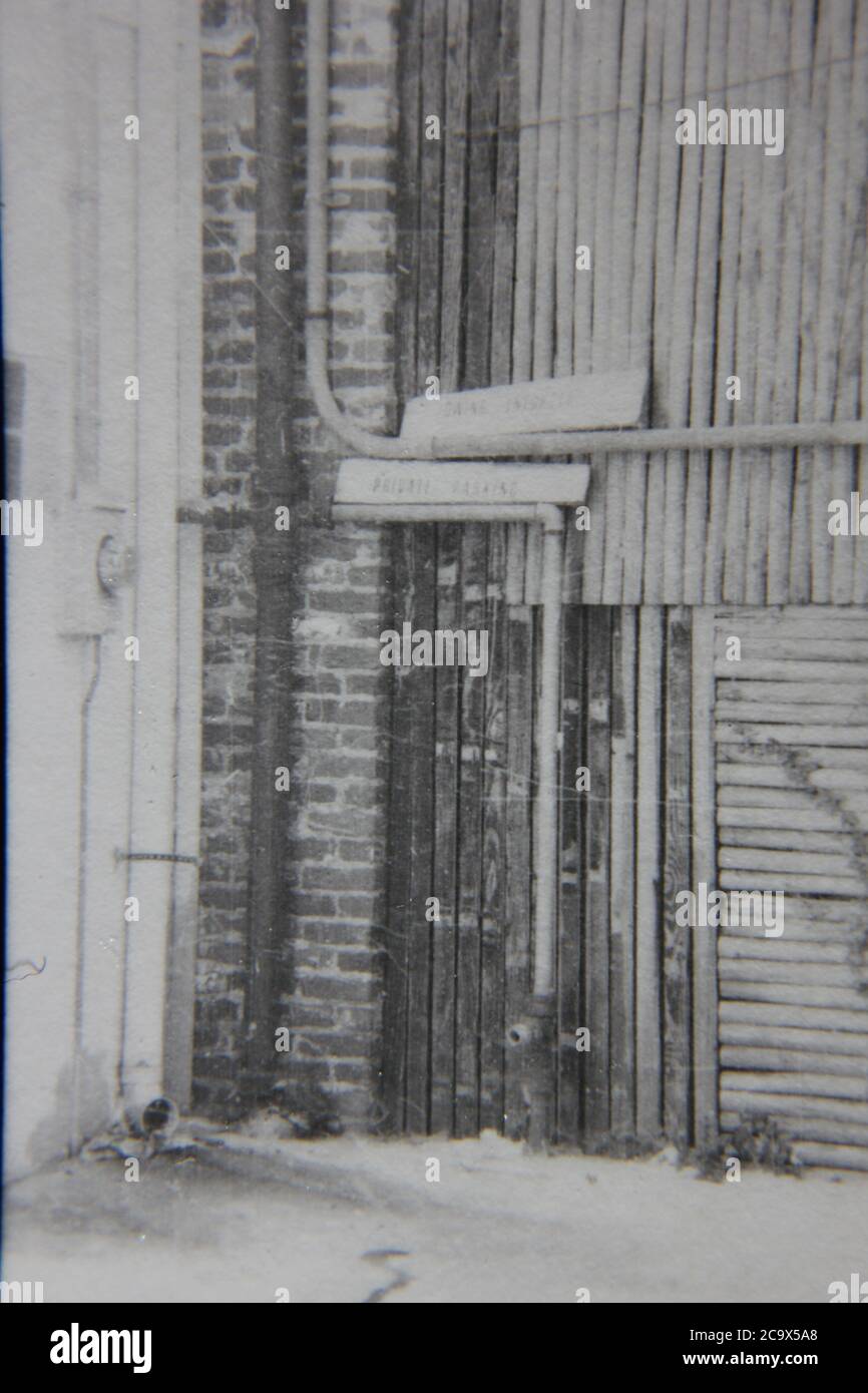 Fine 1970s vintage black and white photography of a scrappy city ...