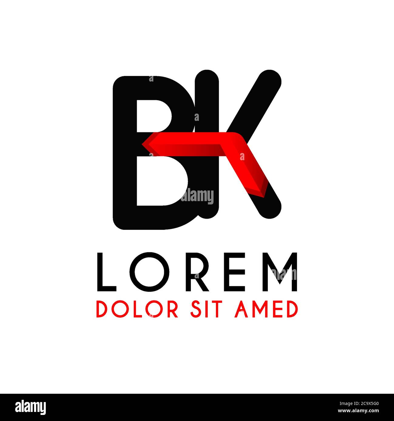 BK Letter black logo with gradient arrow Stock Vector Image & Art - Alamy