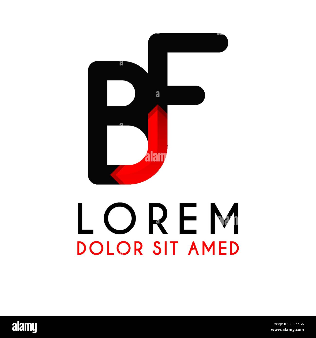 BF Letter black logo with gradient arrow Stock Vector Image & Art - Alamy