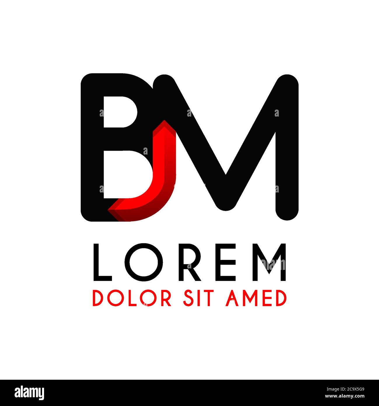 BM Letter black logo with gradient arrow Stock Vector Image & Art - Alamy