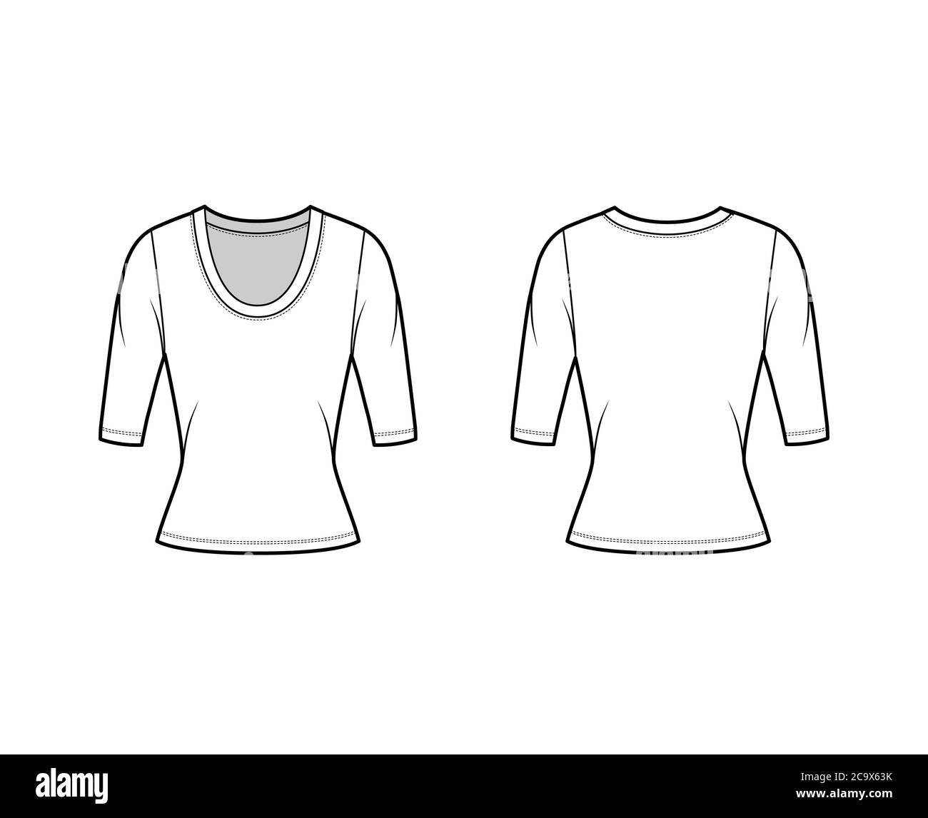 Close fitting top Stock Vector Images - Alamy