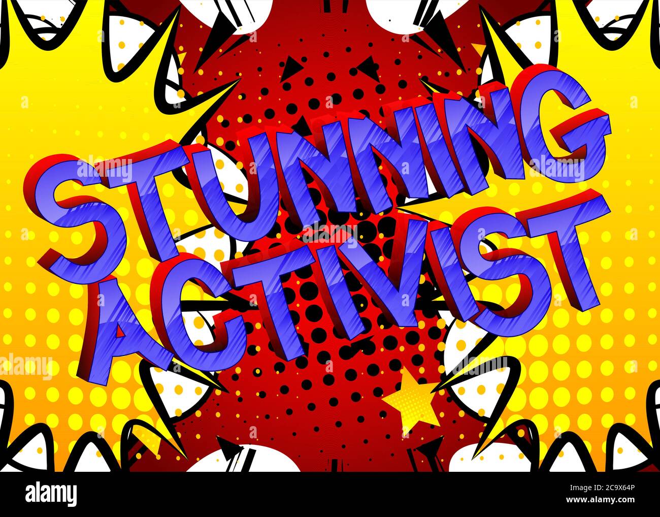 Stunning Comic book style cartoon words on abstract comics background ...