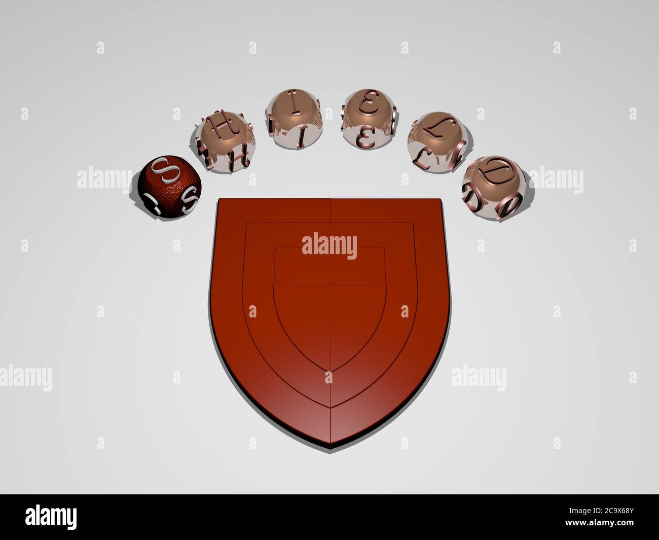 3D illustration of SHIELD graphics and text around the icon made by ...