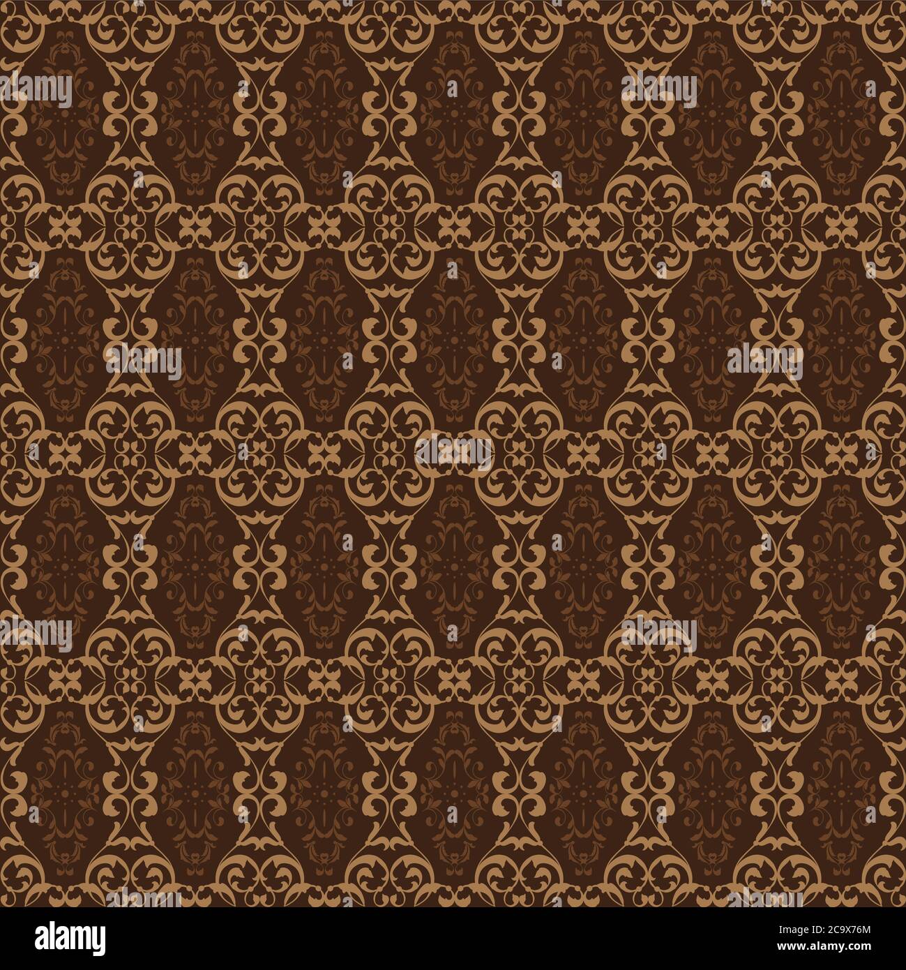Unique motifs design on Kawung batik with simple dark brown color ...
