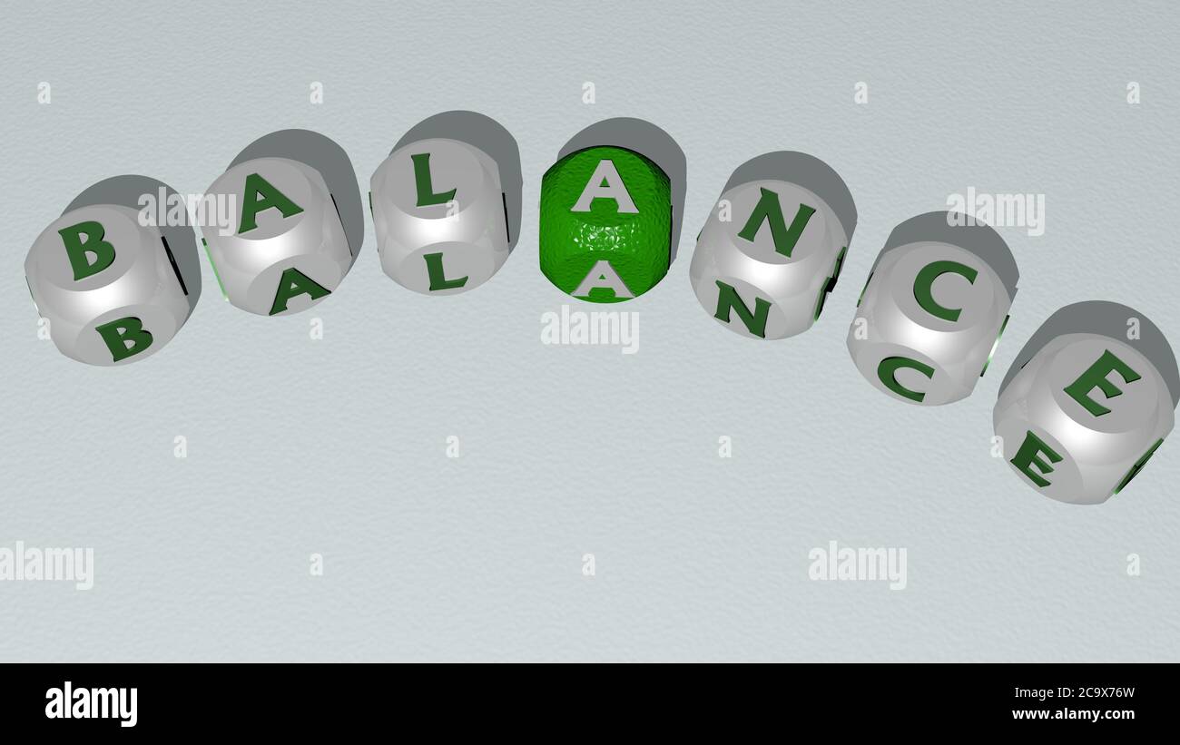 BALANCE combined by dice letters and color crossing for the related ...