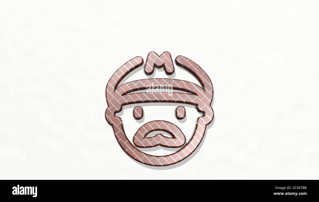 video game mario from a perspective on the wall. A thick sculpture made ...