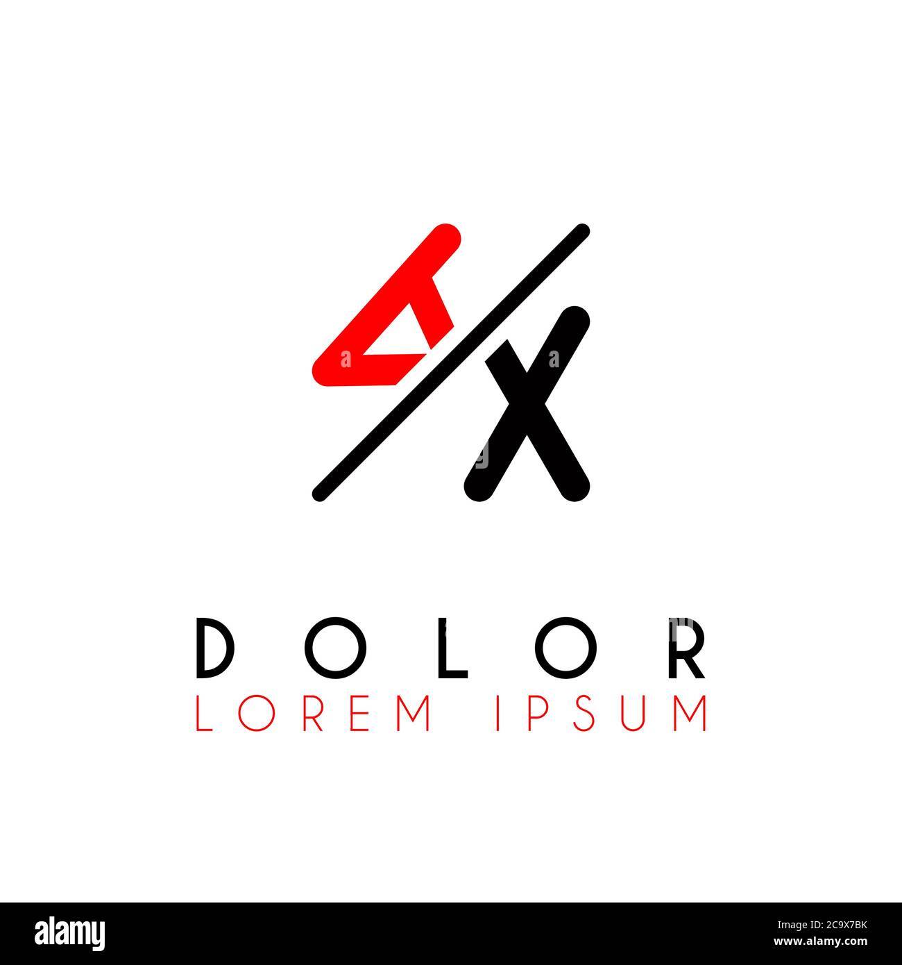 Logo A slash X with black red Stock Vector Image & Art - Alamy