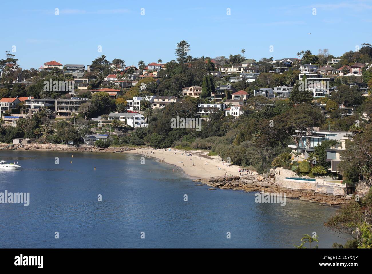View of The Spit area of Mosman including Chinamans Beach taken from ...
