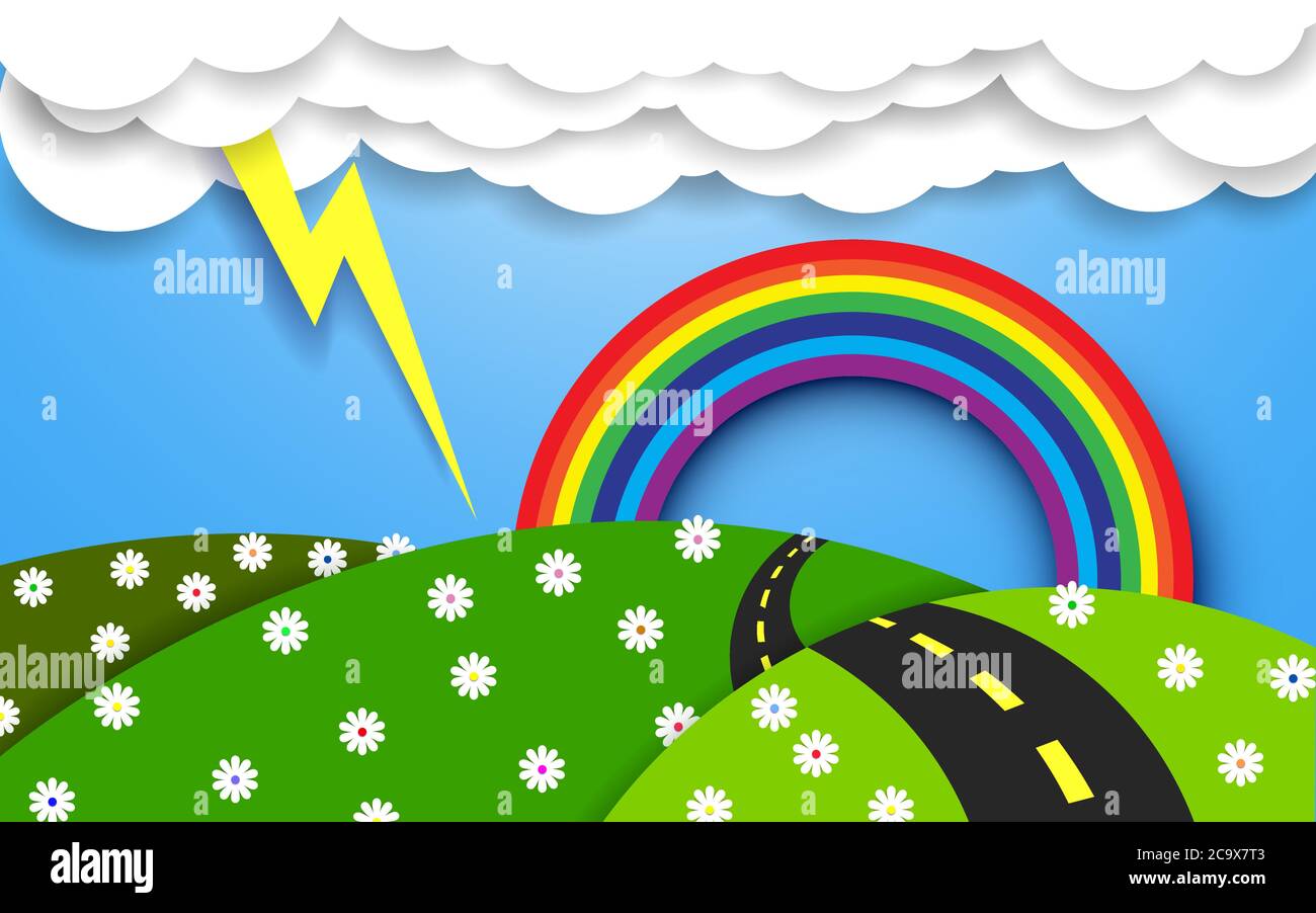 Road cut mountain on Stock Vector Images - Alamy