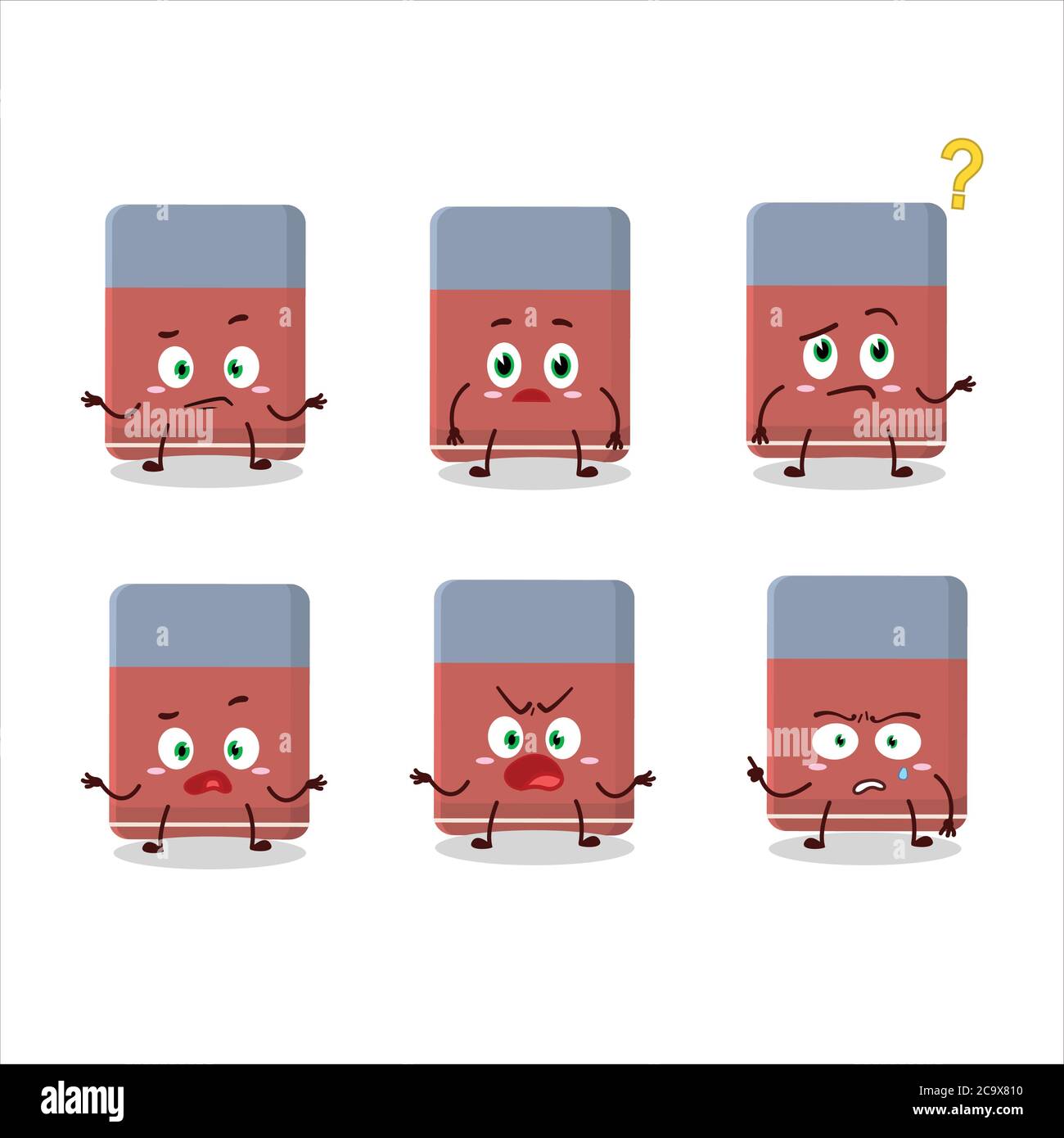 Cartoon character of eraser with what expression Stock Vector Image ...