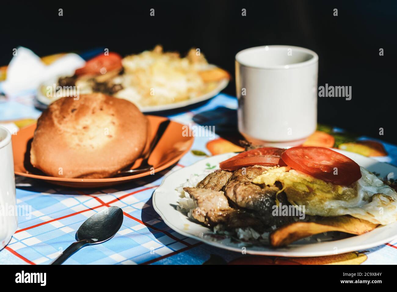 Traditional bolivian breakfast from the Yungas region in Bolivia. This ...