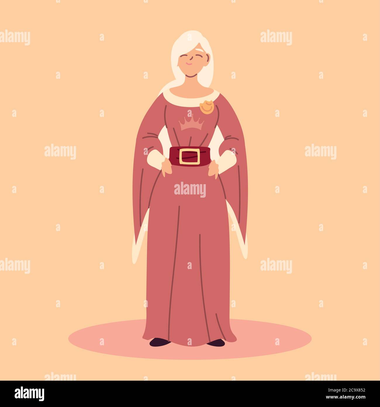 Medieval dress cape Stock Vector Images - Alamy