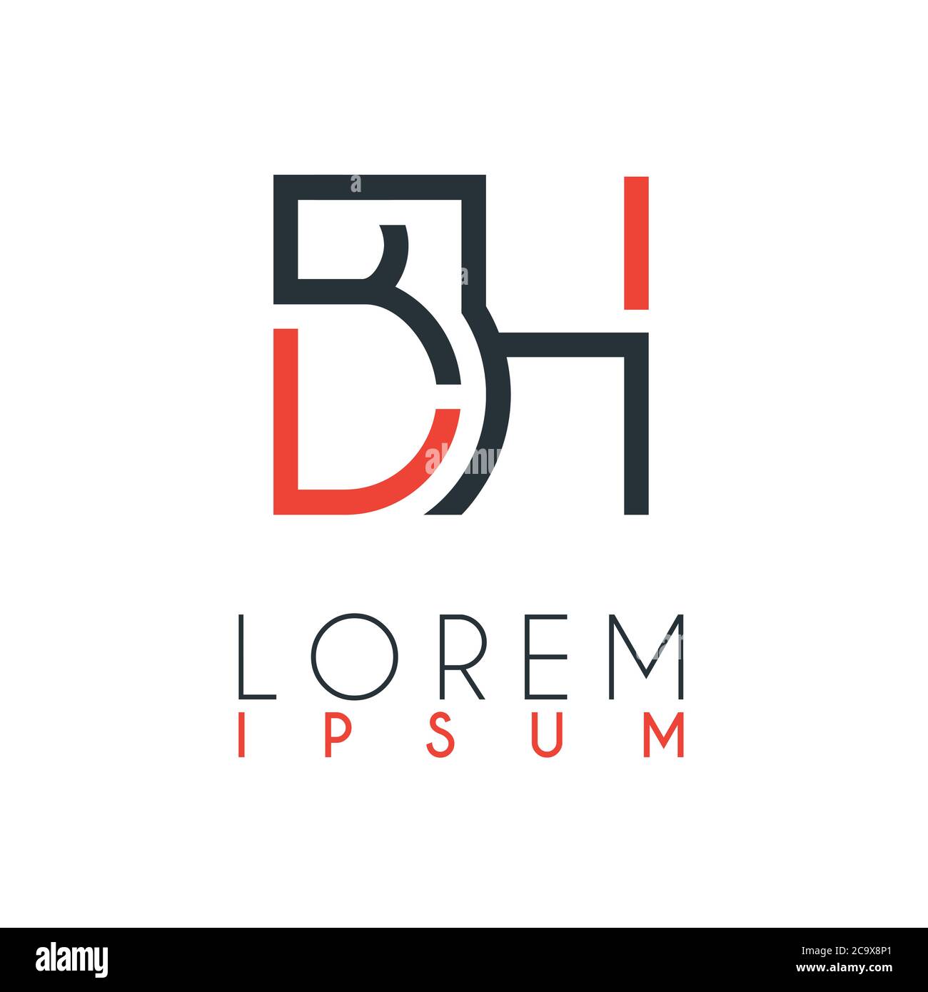 The logo between the letter B and letter H or BH with a certain ...