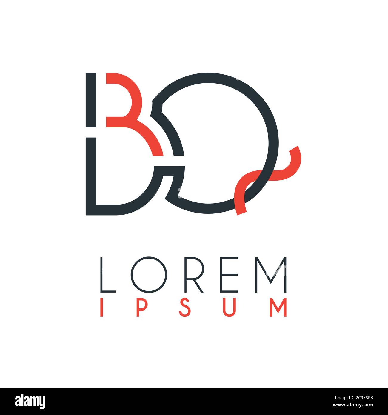 The logo between the letter B and letter Q or BQ with a certain ...