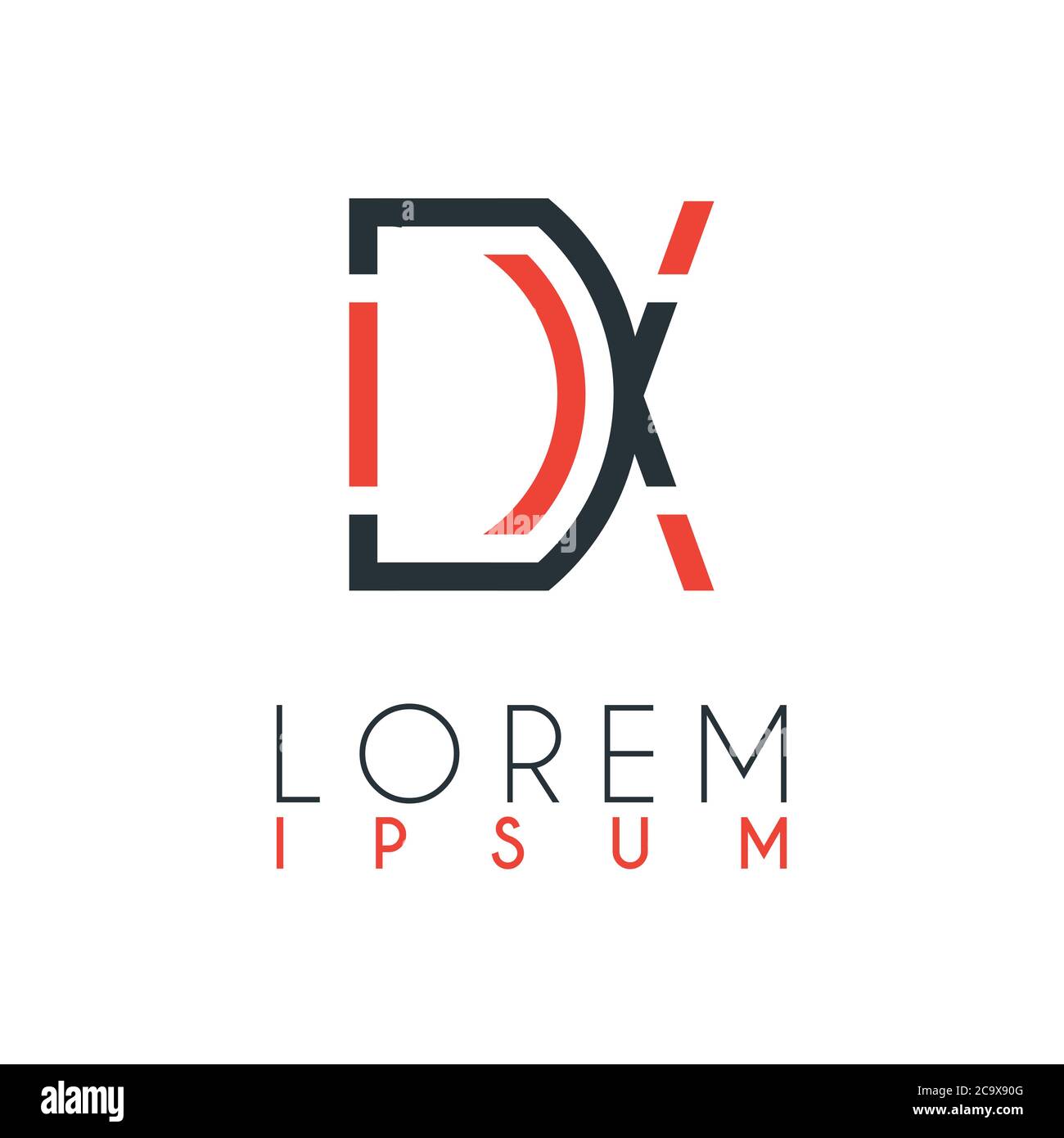 The logo between the letter D and letter X or DX with a certain ...