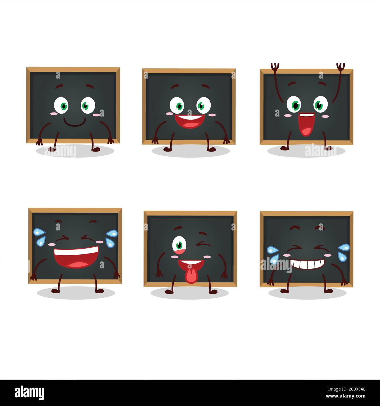 Cartoon character of blackboard with smile expression Stock Vector ...