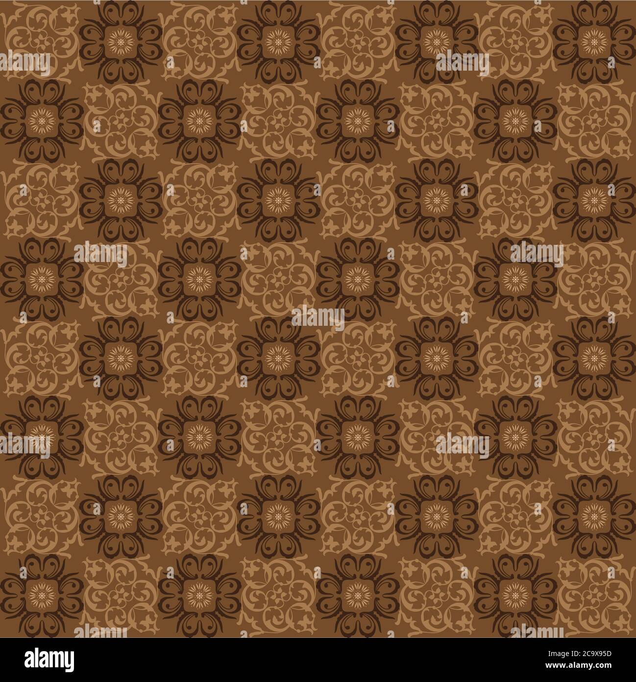 Simple motifs in Parang batik style with brown background design Stock ...