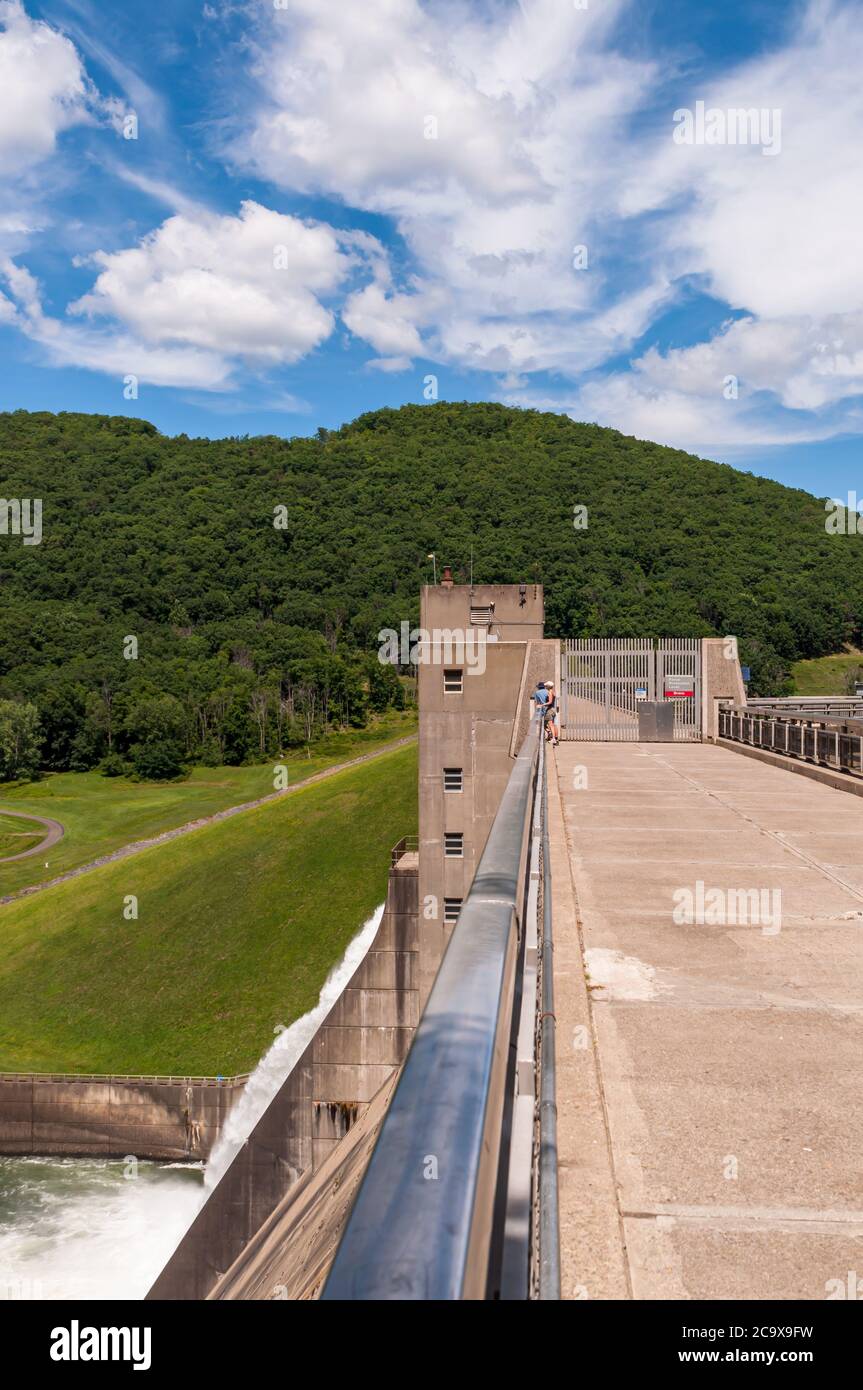 The Kinzua Dam which holds back the Allegheny Reservoir and from which ...