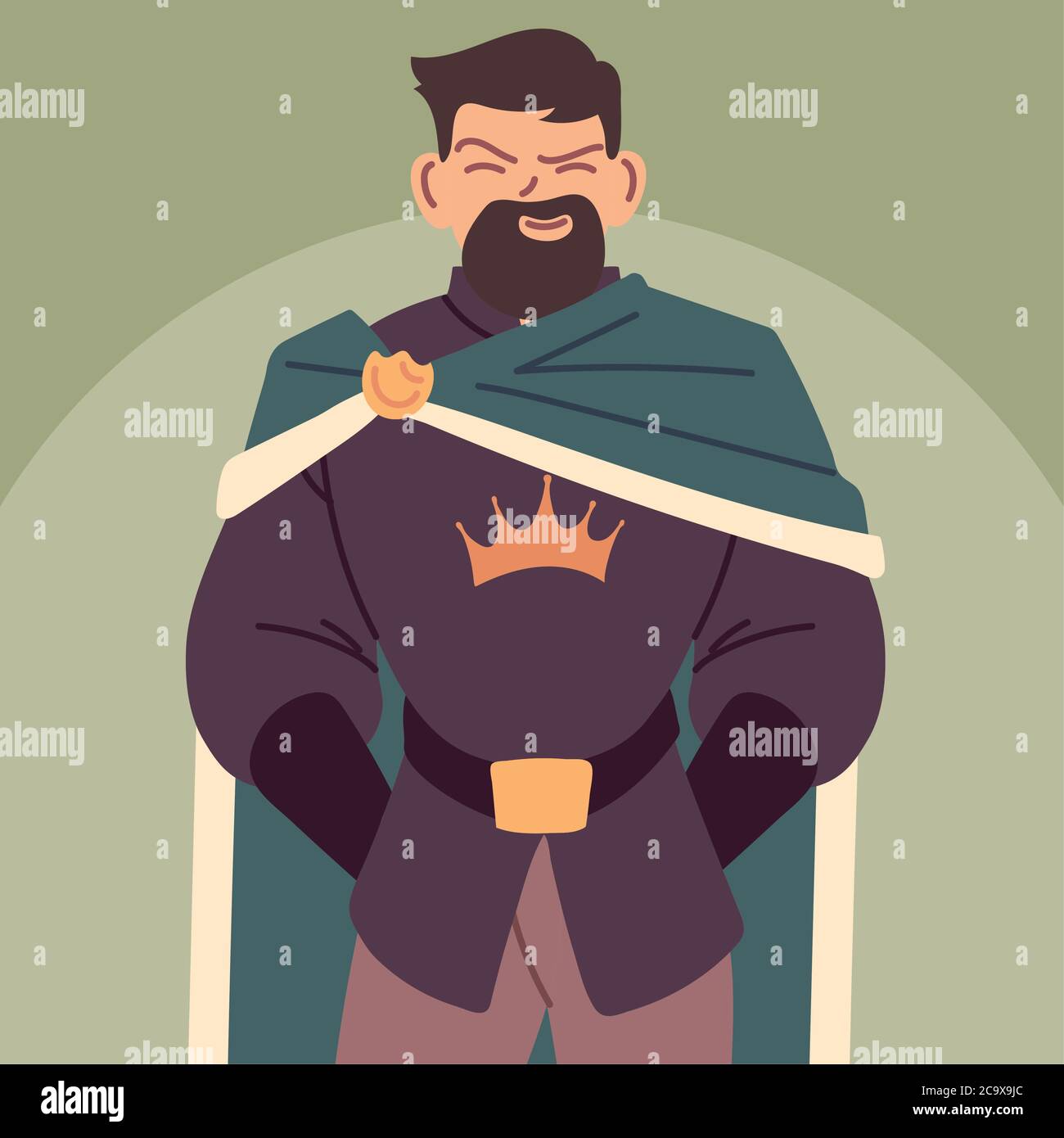 king, man with royal robes, monarch vector illustration design Stock ...