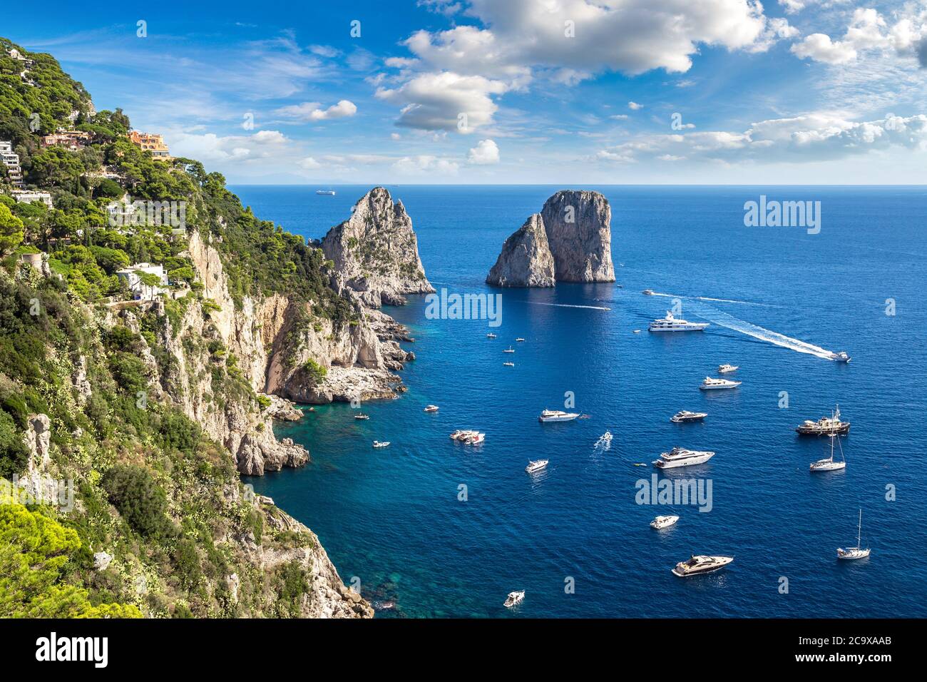 Capri island in a beautiful summer day in Italy Stock Photo - Alamy