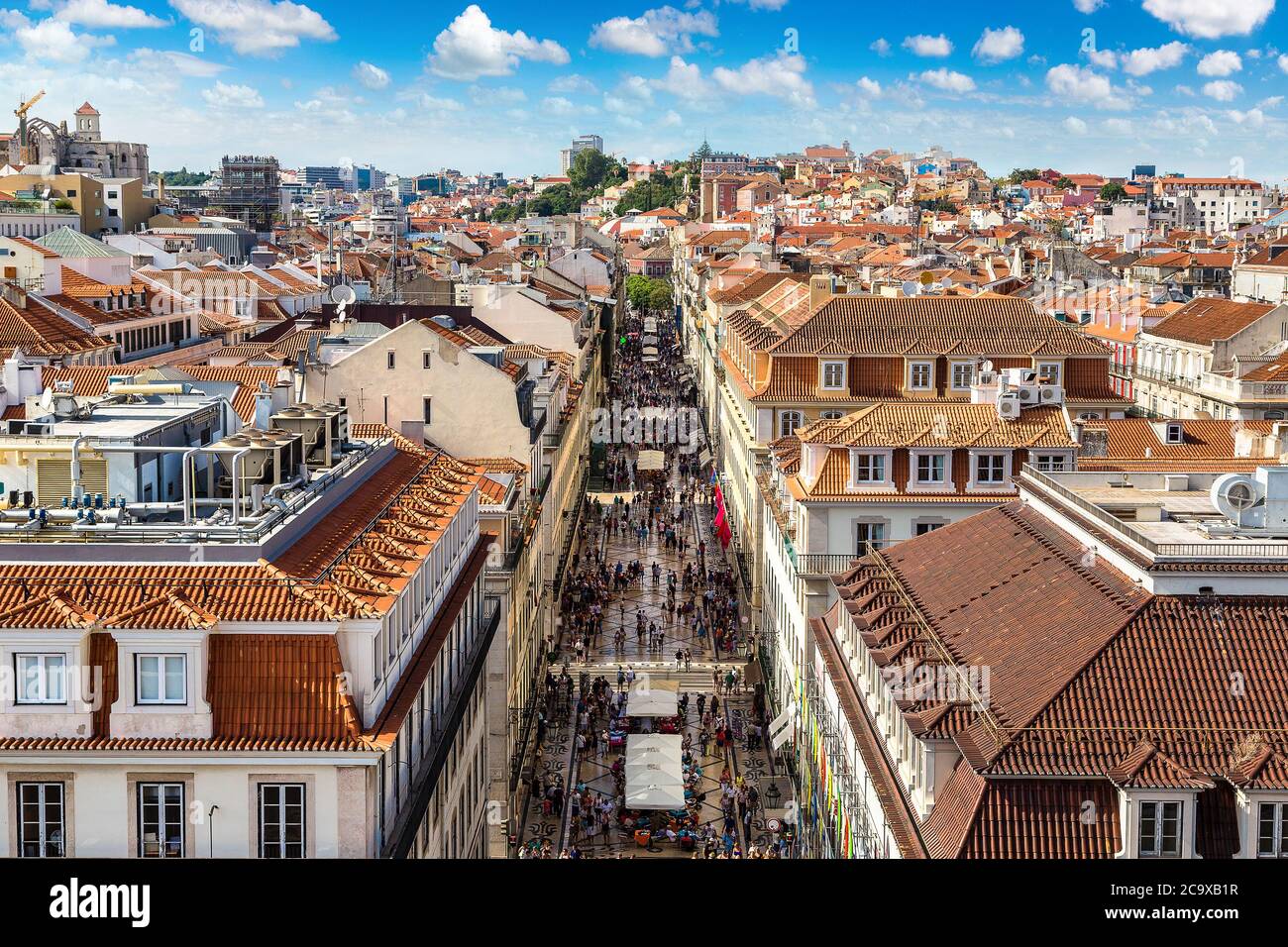 Aerial view of Lisbon, Portugal. Sao Jorge Castle Stock Photo - Alamy