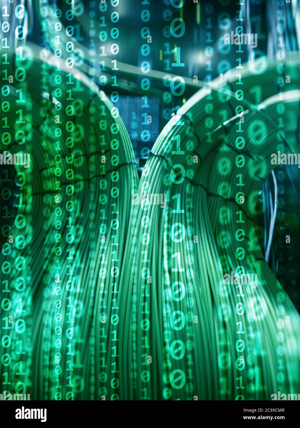 Blue binary code background. computer data transfer concept Stock Photo - Alamy