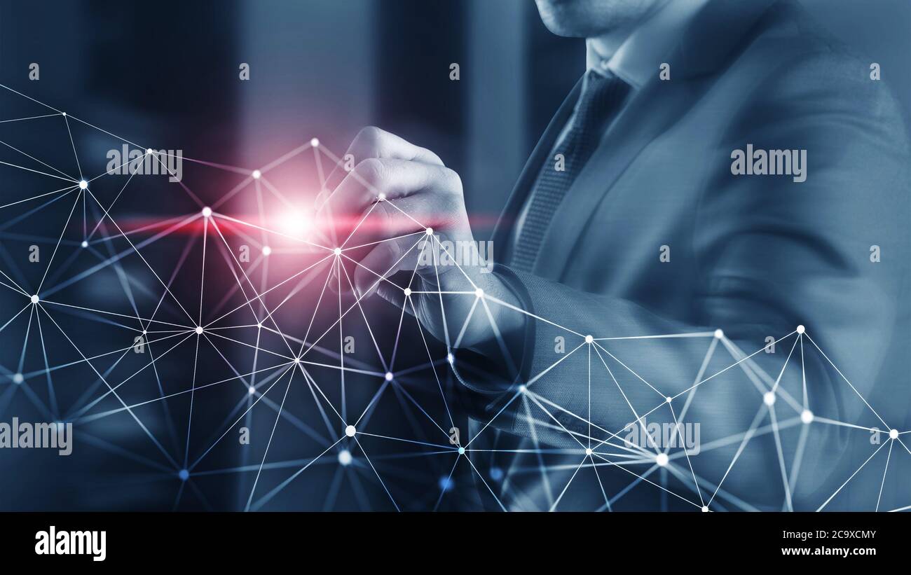 Electronic networking map hi-res stock photography and images - Alamy