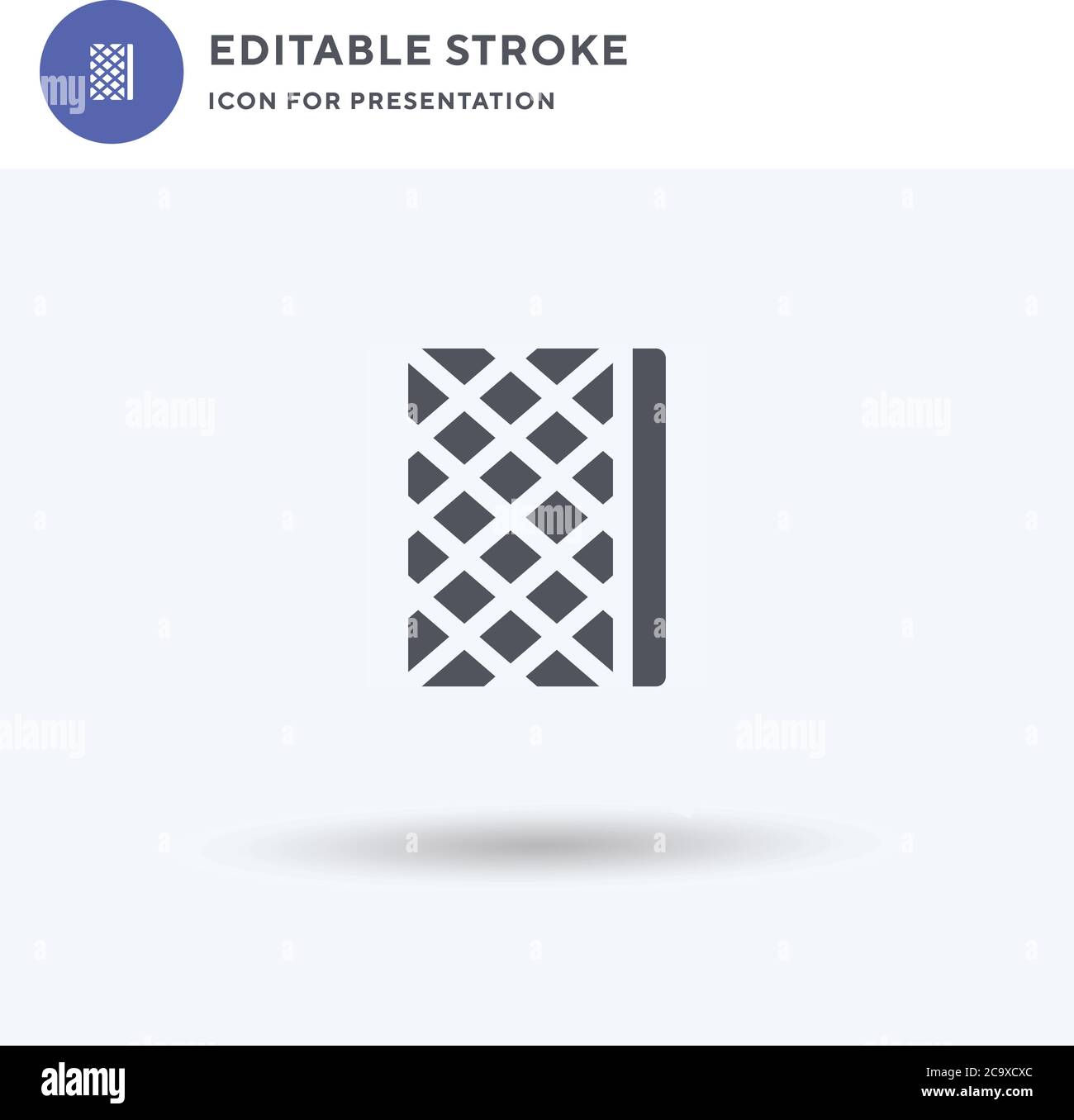 Wafer icon vector, filled flat sign, solid pictogram isolated on white ...