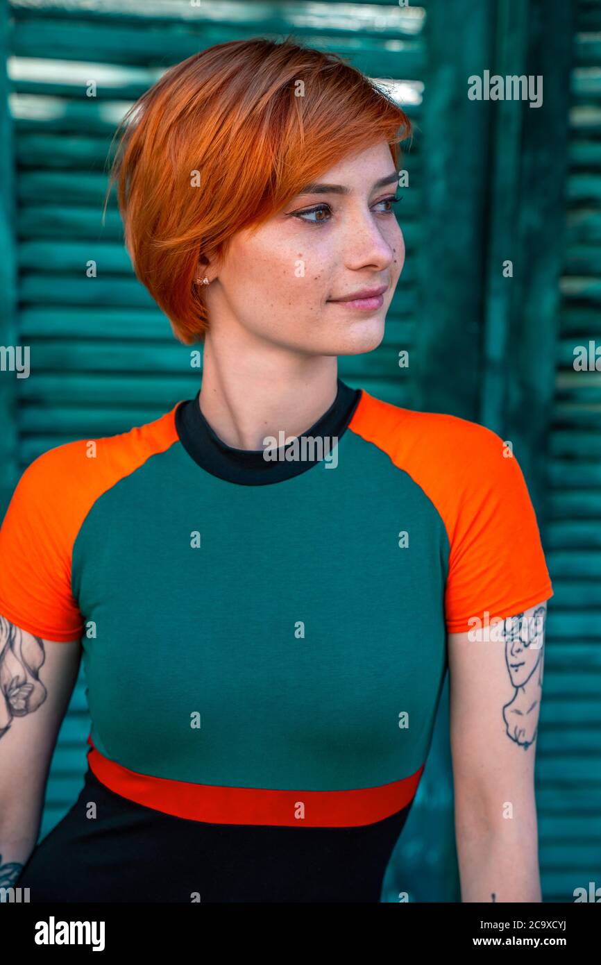 Happy ginger hi-res stock photography and images - Alamy