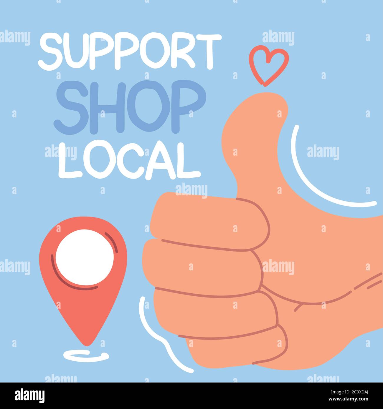 shop local, support local business vector illustration design Stock ...