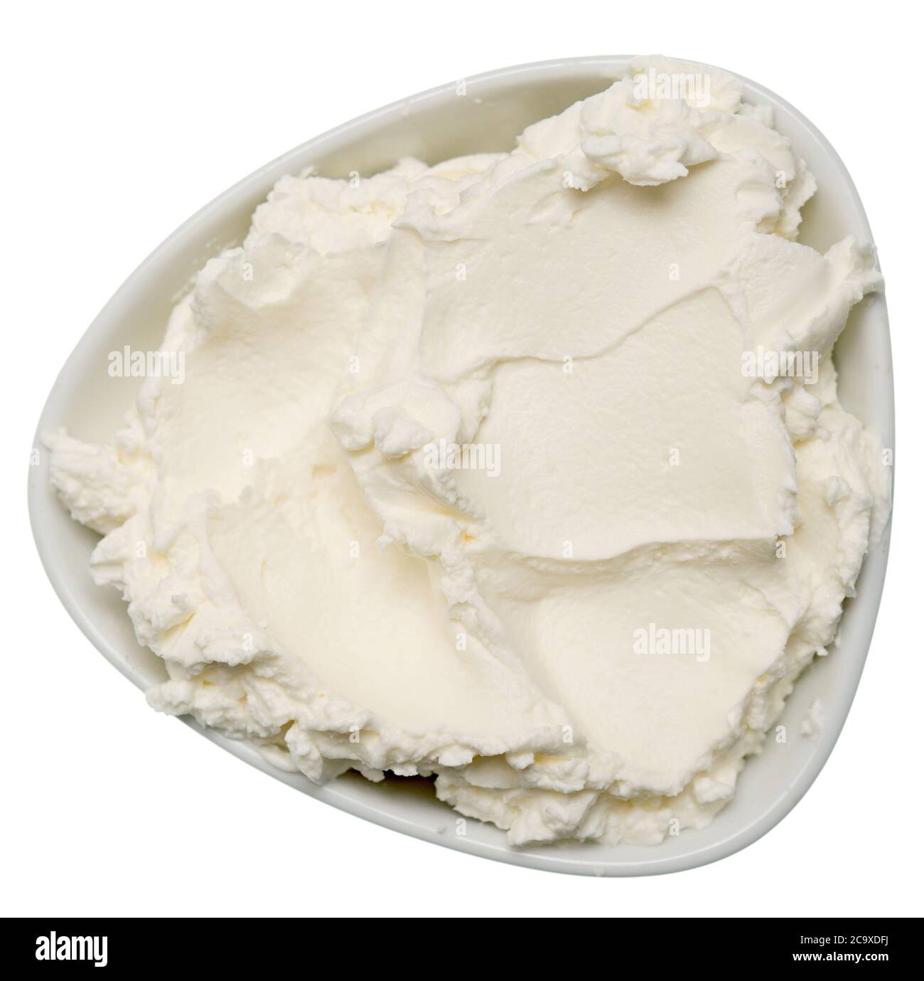 Cream cheese isolated on white background Stock Photo - Alamy