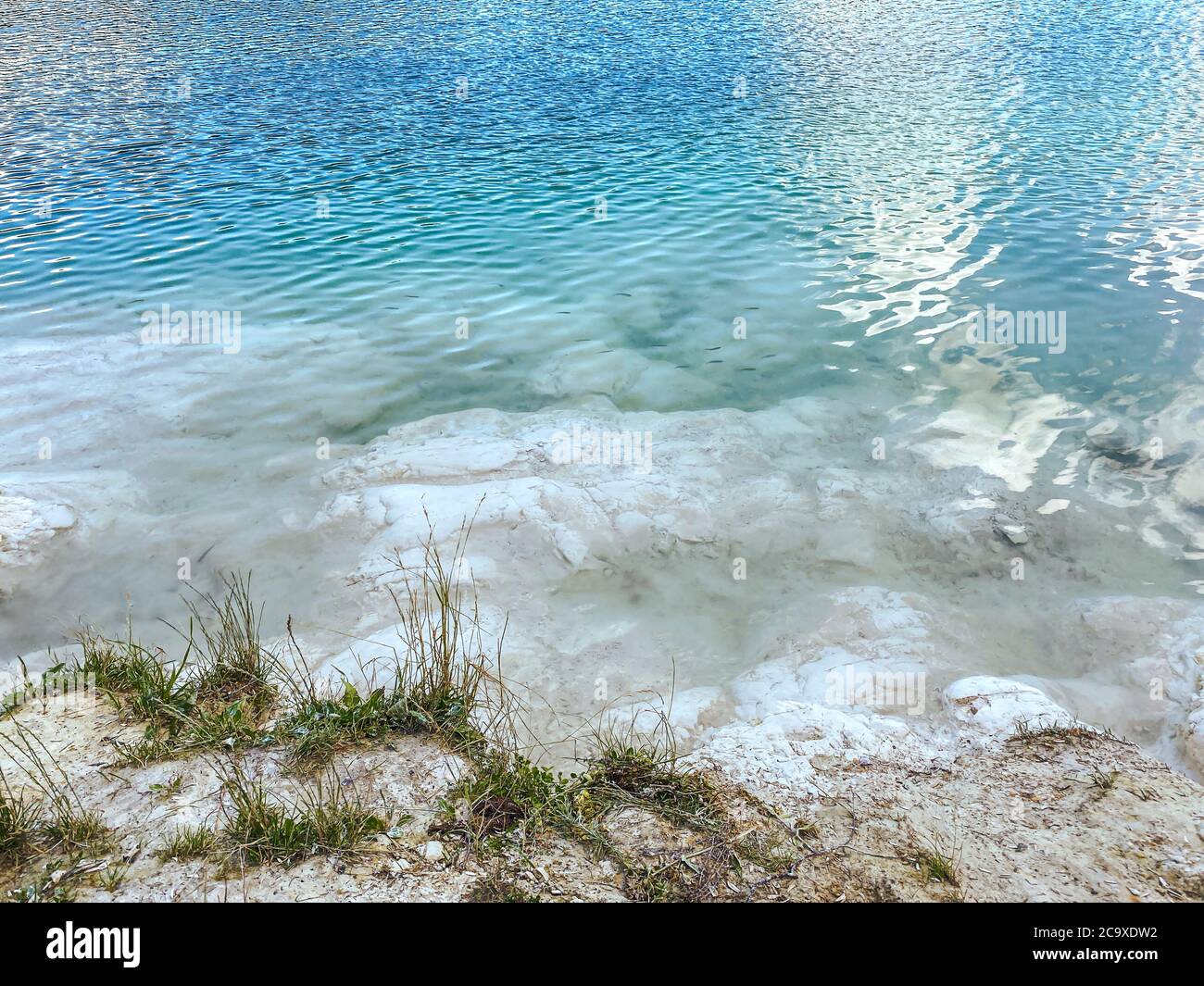 crystal clear water of abandoned limestone quarry lake Stock Photo - Alamy
