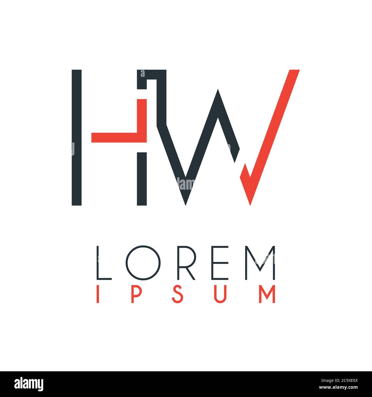 The logo between the letter H and letter W or HW with a certain ...