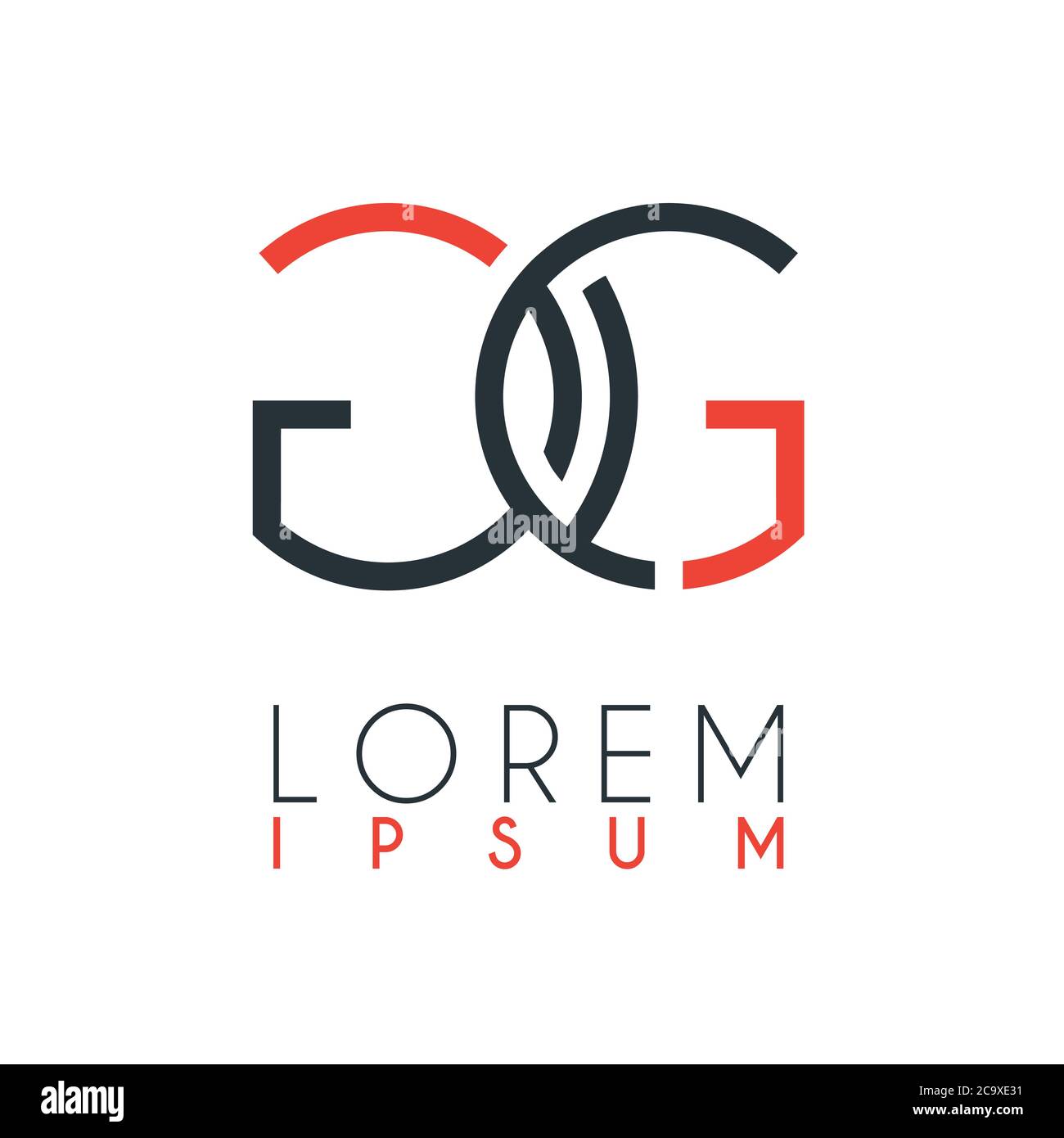 The logo between the letter G and letter G or GG with a certain ...