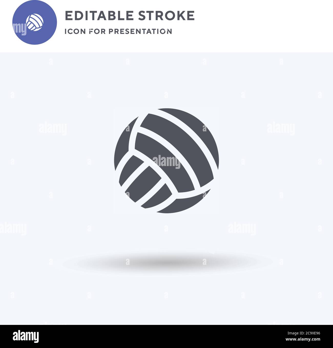 Volleyball icon vector, filled flat sign, solid pictogram isolated on ...