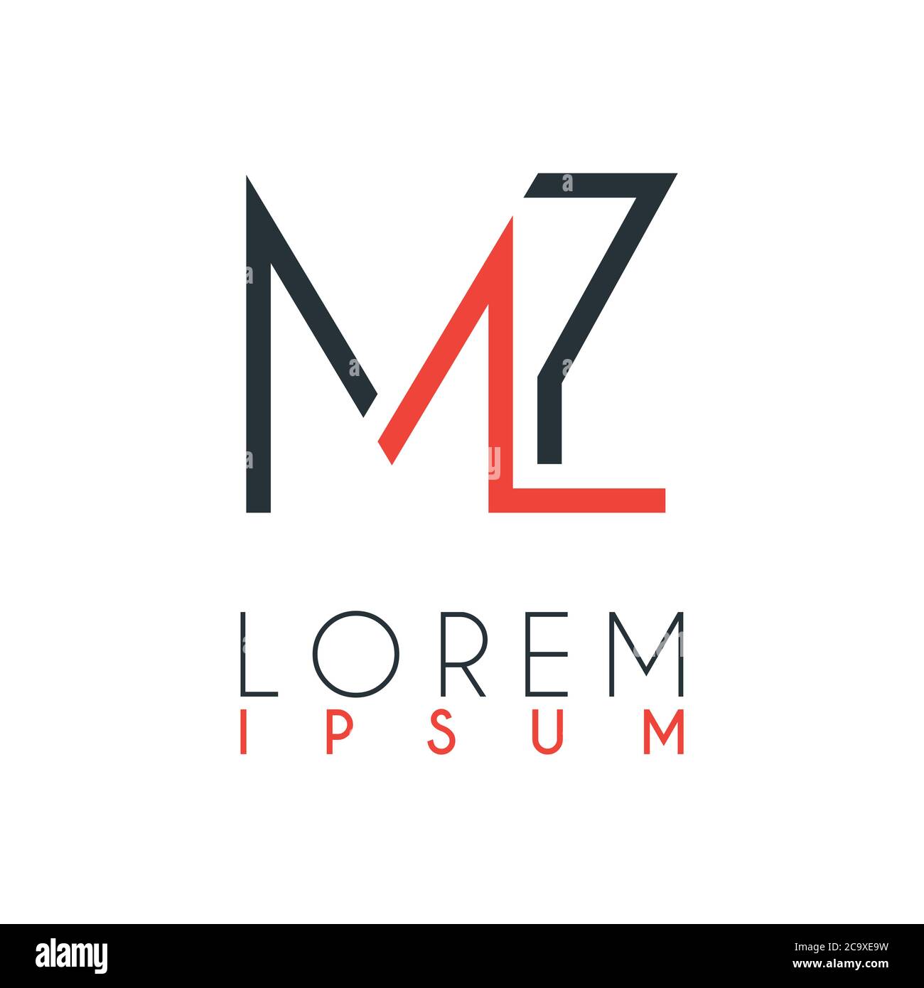 The logo between the letter M and letter Z or MZ with a certain ...