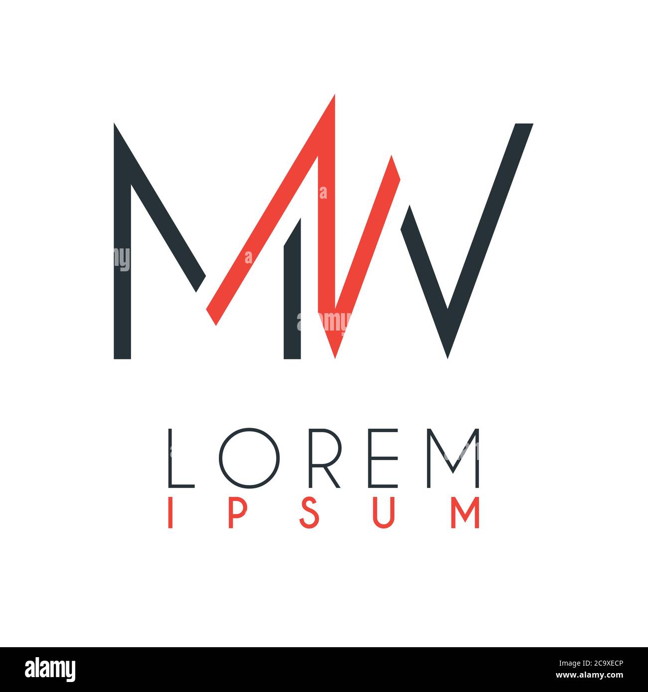 The logo between the letter M and letter W or MW with a certain ...