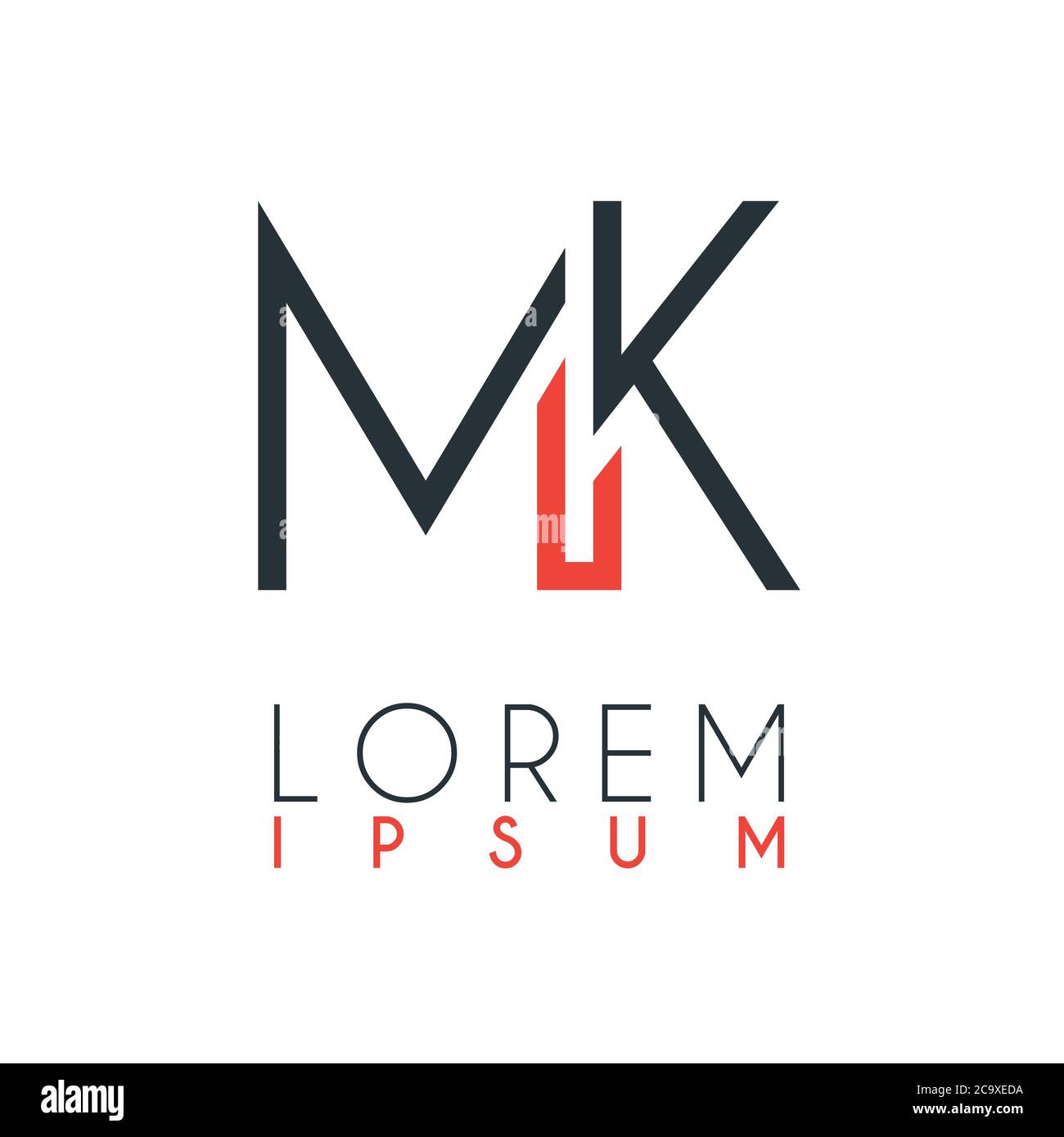 The logo between the letter M and letter K or MK with a certain ...