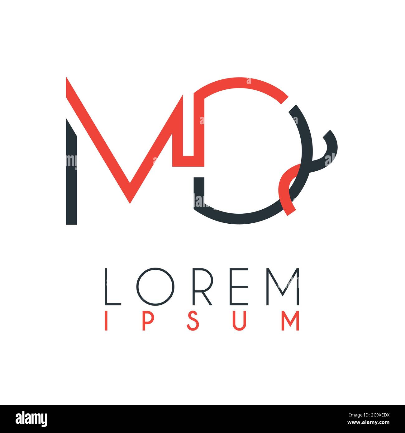 The logo between the letter M and letter Q or MQ with a certain ...