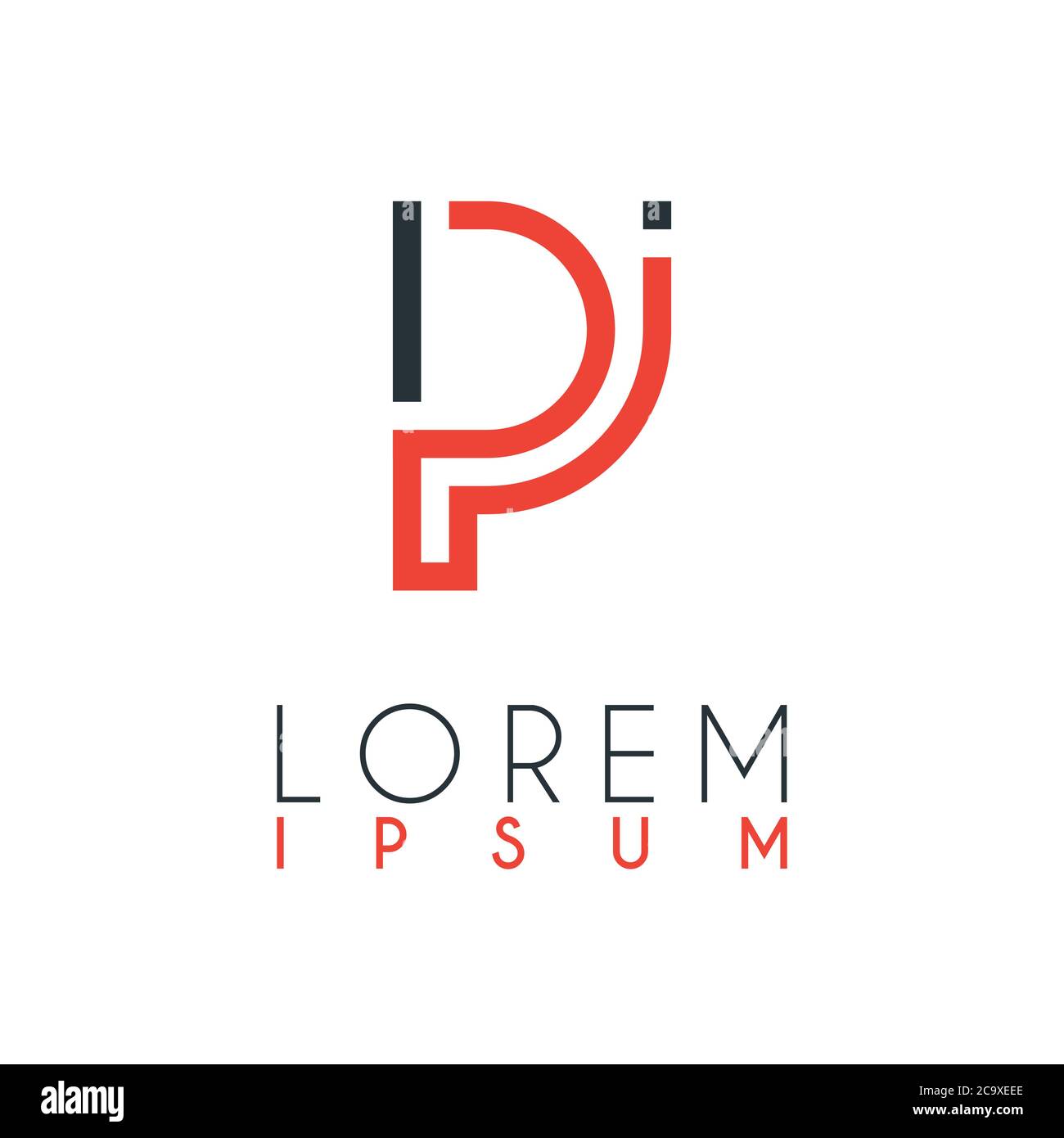 The logo between the letter P and letter I or PI with a certain ...