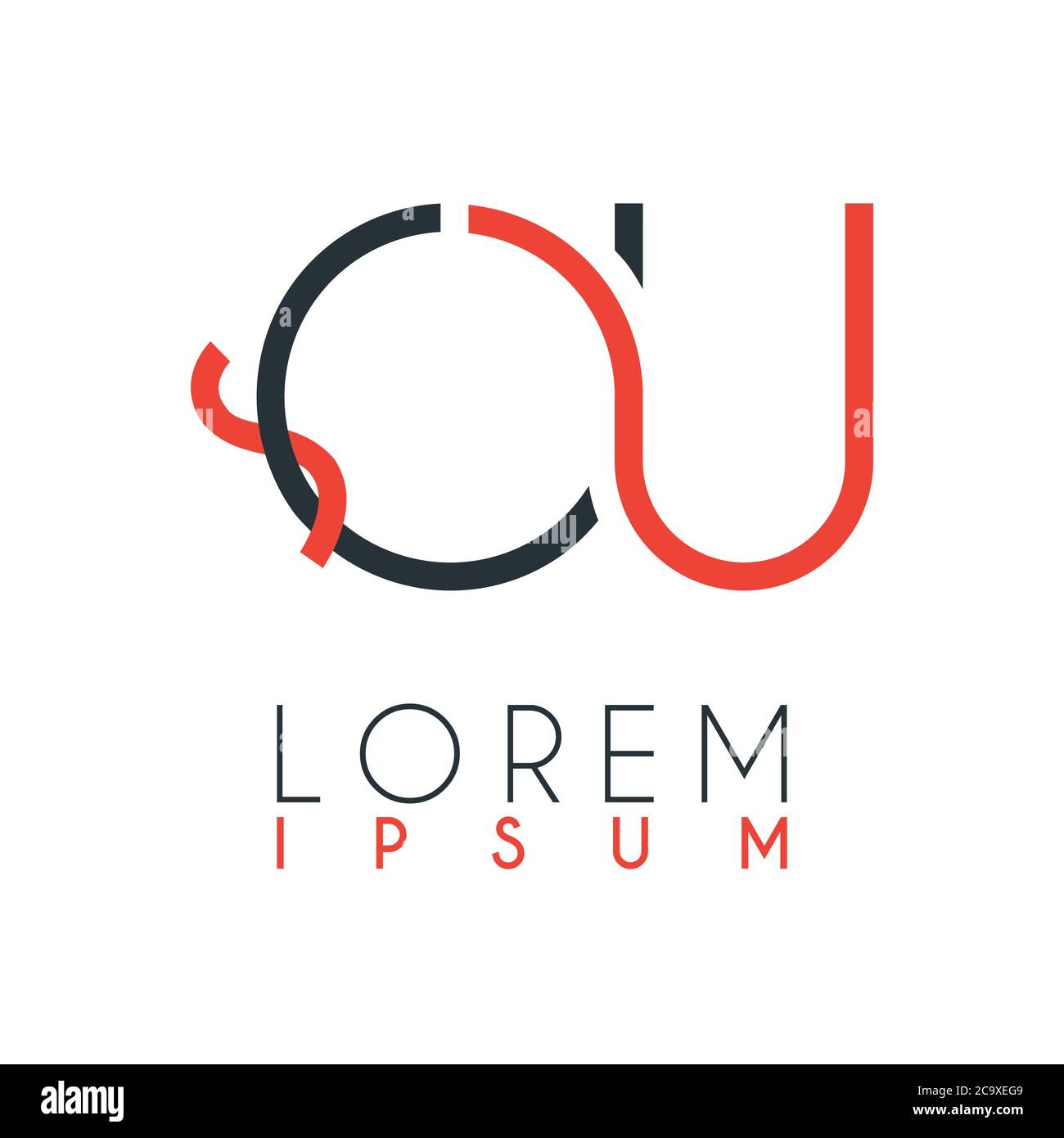 The logo between the letter Q and letter U or QU with a certain ...