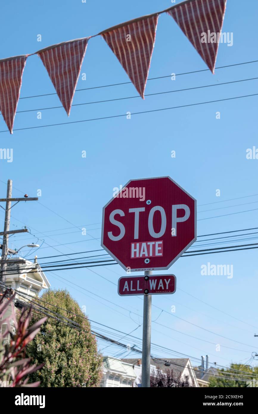 Someone altered the meaning of this stop sign on Sanchez Street in the ...