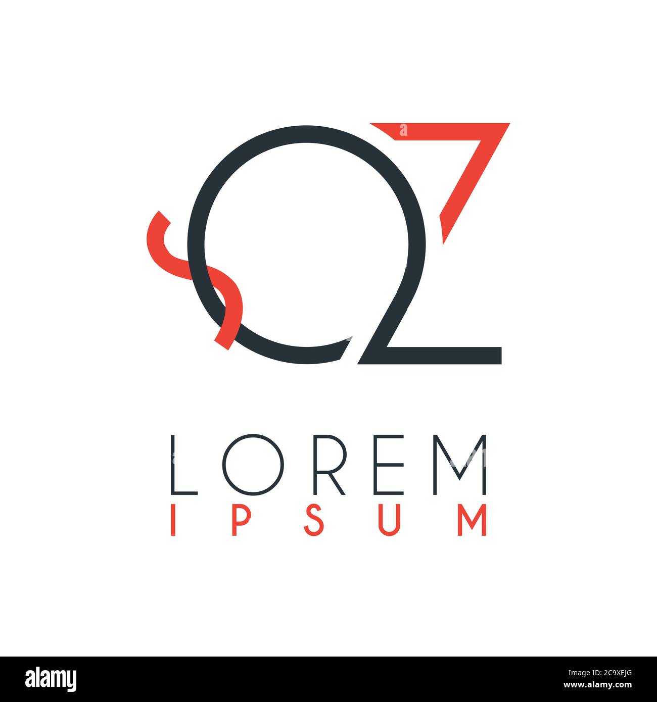 The logo between the letter Q and letter Z or QZ with a certain ...