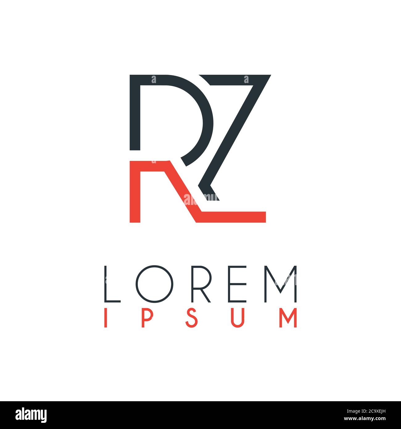 The logo between the letter R and letter Z or RZ with a certain ...