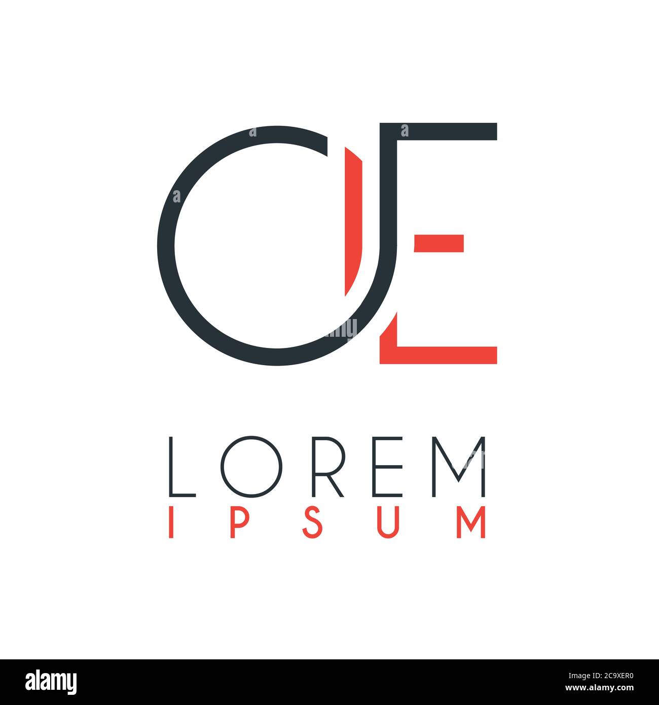 The logo between the letter O and letter E or OE with a certain ...