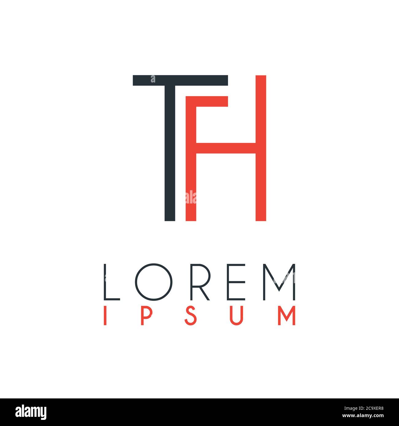 The logo between the letter T and letter H or TH with a certain ...