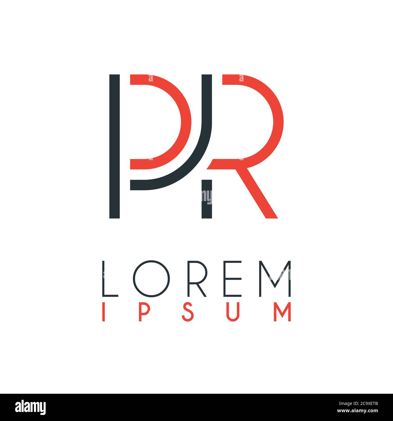 The logo between the letter P and letter R or PR with a certain ...