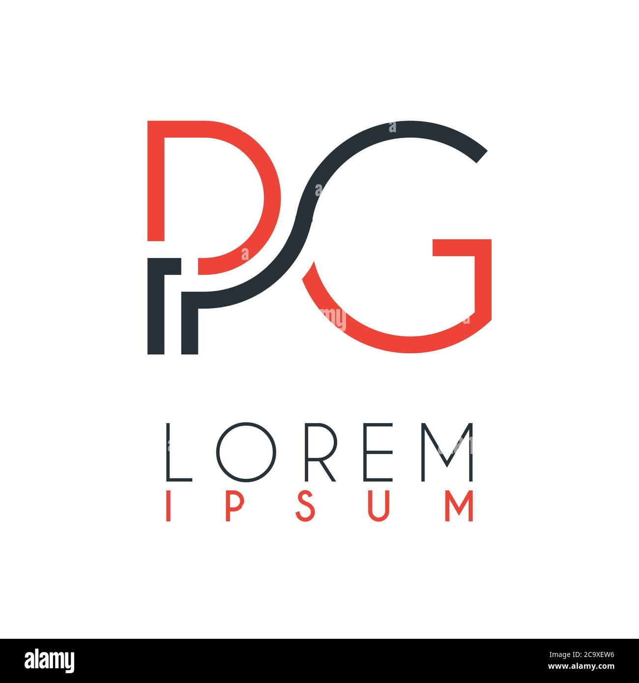 The logo between the letter P and letter G or PG with a certain ...