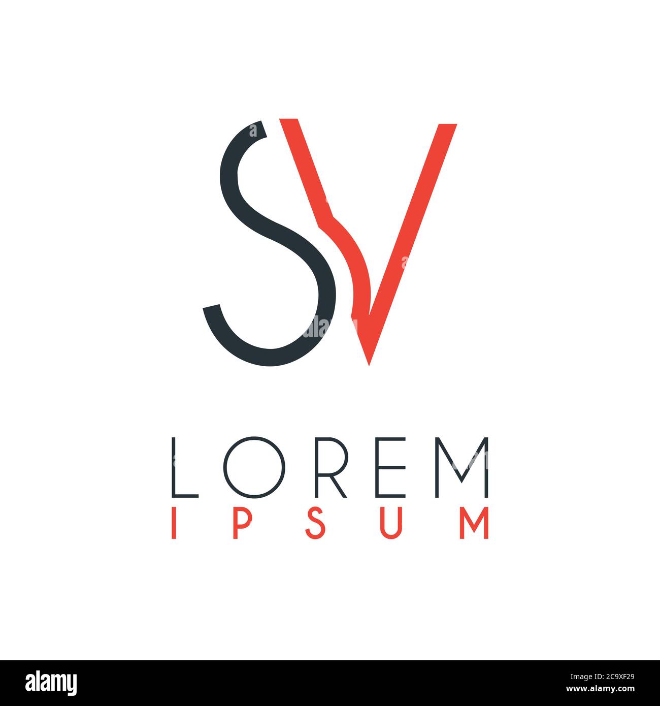 The logo between the letter S and letter V or SV with a certain ...